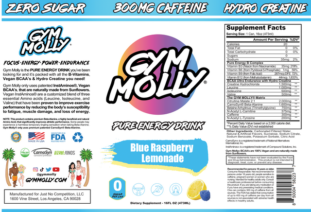 Gym Molly Energy Drink Cans