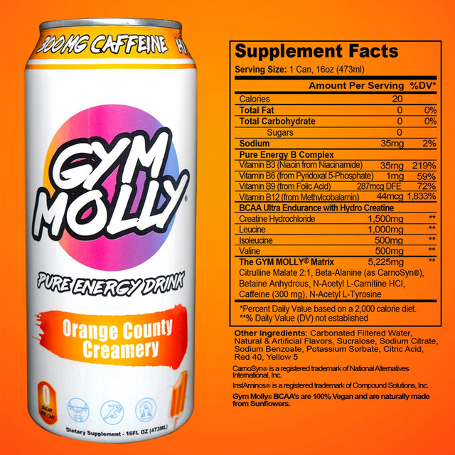 Gym Molly Energy Drink Cans